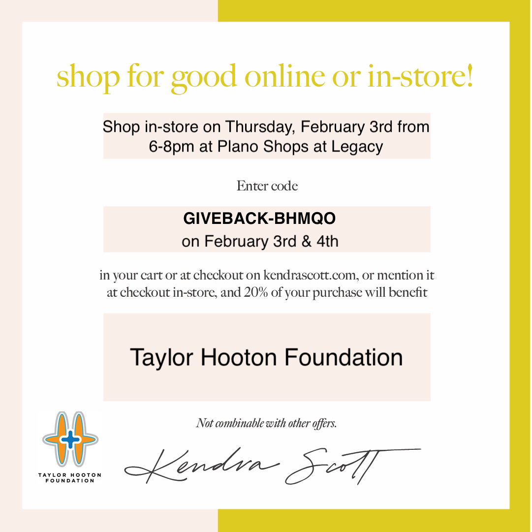 Kendra Scott Gives Back Party: In-Person & Online – Taylor Hooton ...